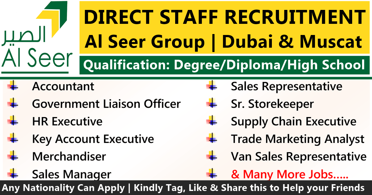 Al Seer Group Job Vacancy UAE And Oman al-seer-group-job-vacancy-uae-and-oman