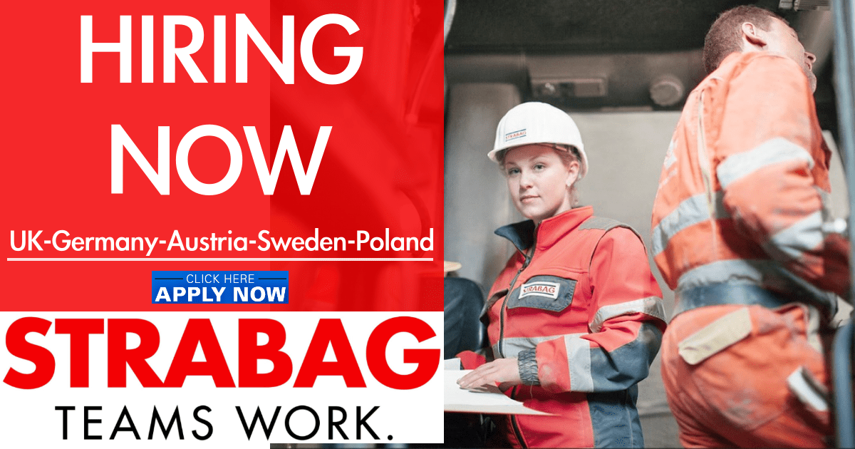STRABAG Job Vacancy UK-Germany-Poland-Austria-Romania 2022
