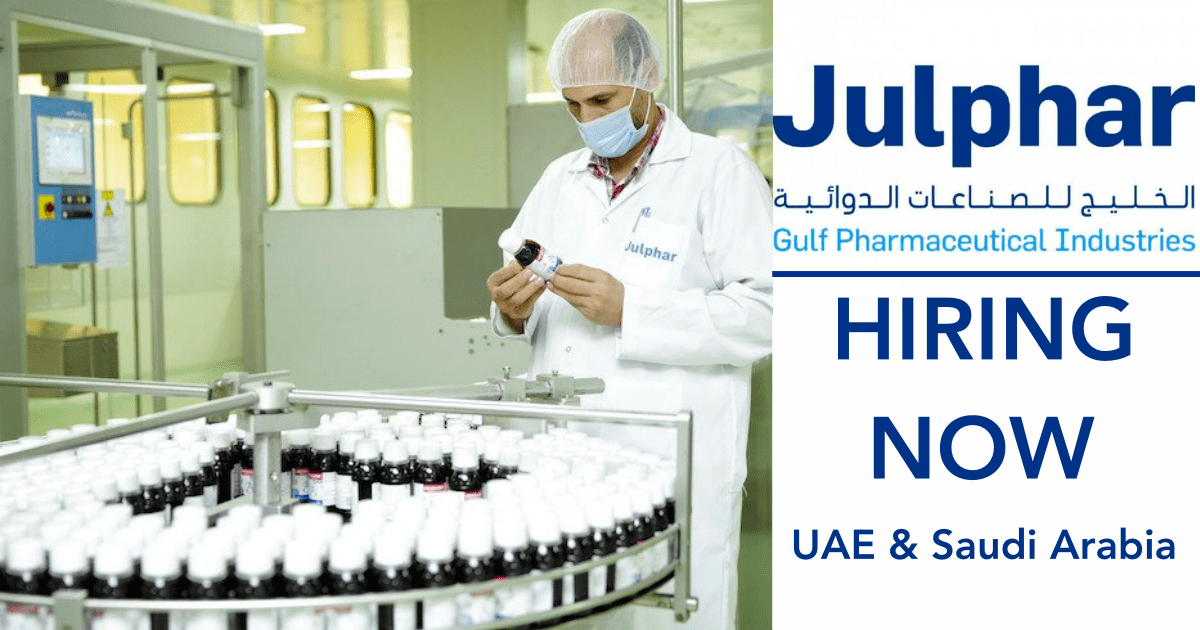Julphar Jobs | Gulf Pharmaceutical Industries Careers UAE & Saudi ...