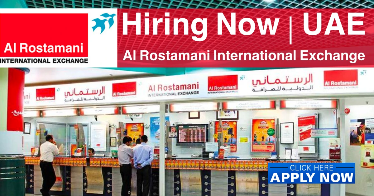 Al Rostamani Exchange Careers 2024 | Al Rostamani International Exchange Jobs