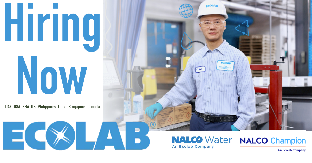 Ecolab Jobs UAE-USA-KSA-UK-Canada 2024