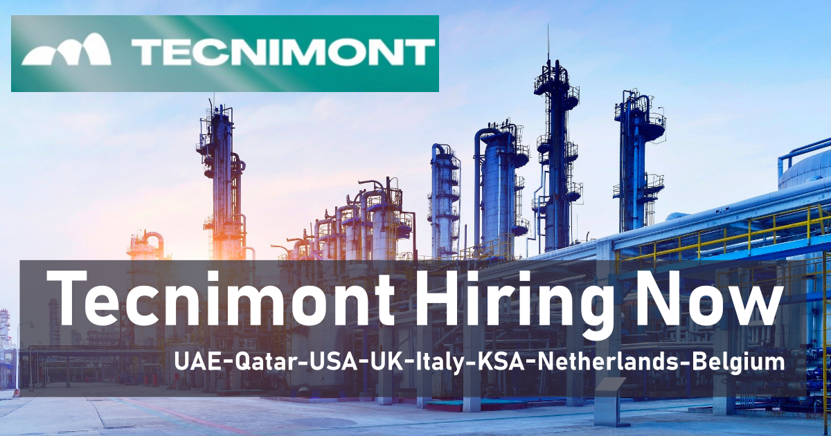 Tecnimont Careers UAE-Qatar-USA-UK-Italy 2023