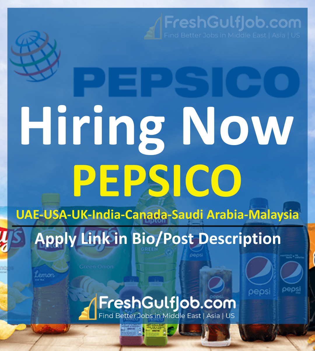 PepsiCo Jobs UAE-USA-UK-Canada-Saudi Arabia (2025)