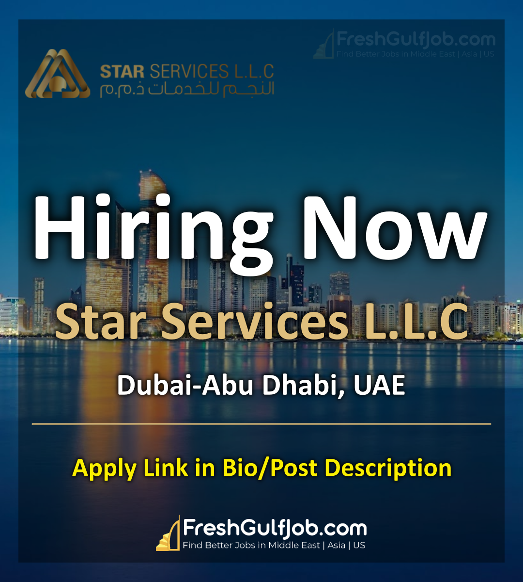 Star Services LLC Jobs Dubai-Abu Dhabi, UAE 2024