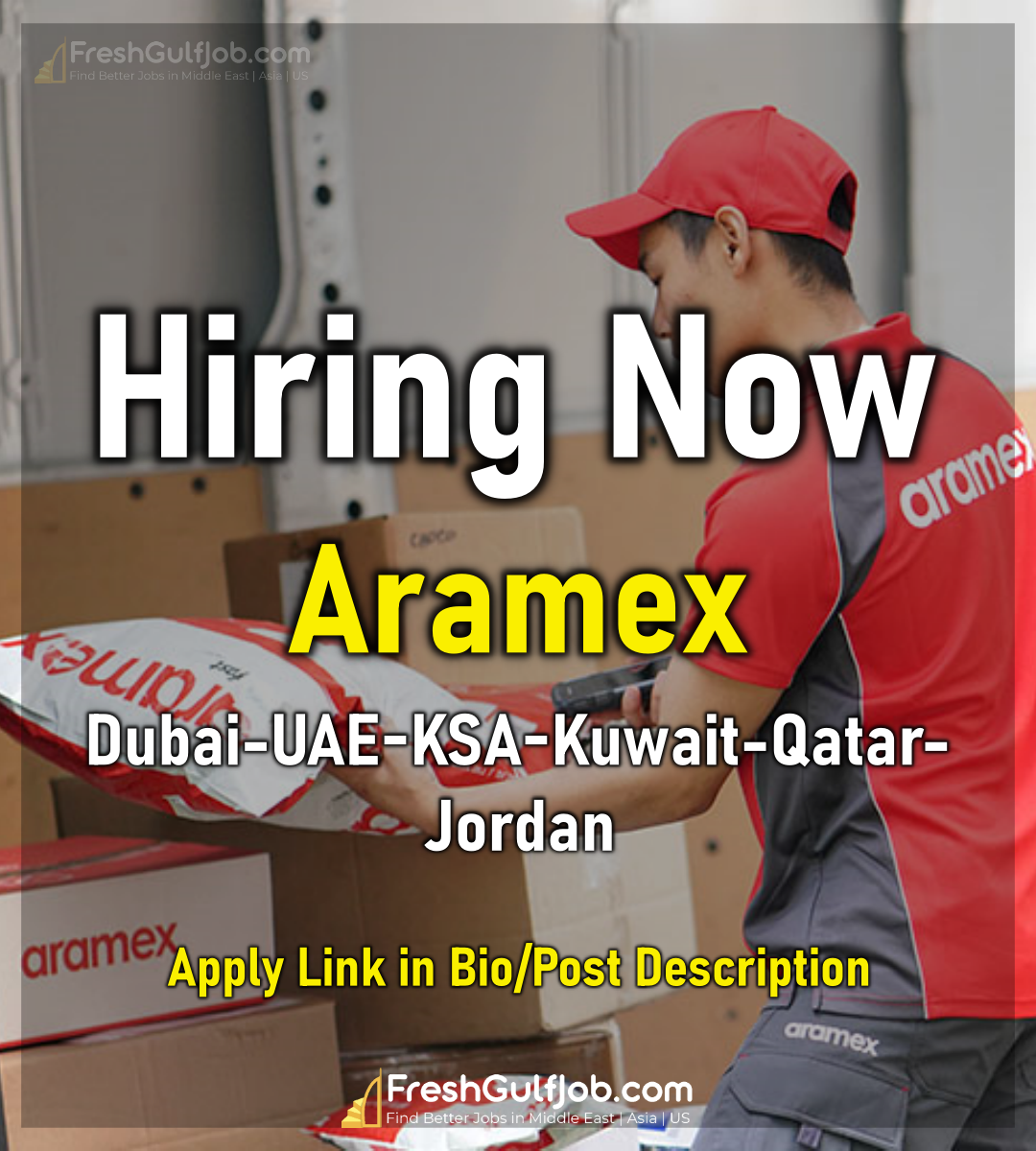 Aramex Jobs Dubai-UAE-KSA-Kuwait-Qatar-Jordan | 50 Job Vacancies