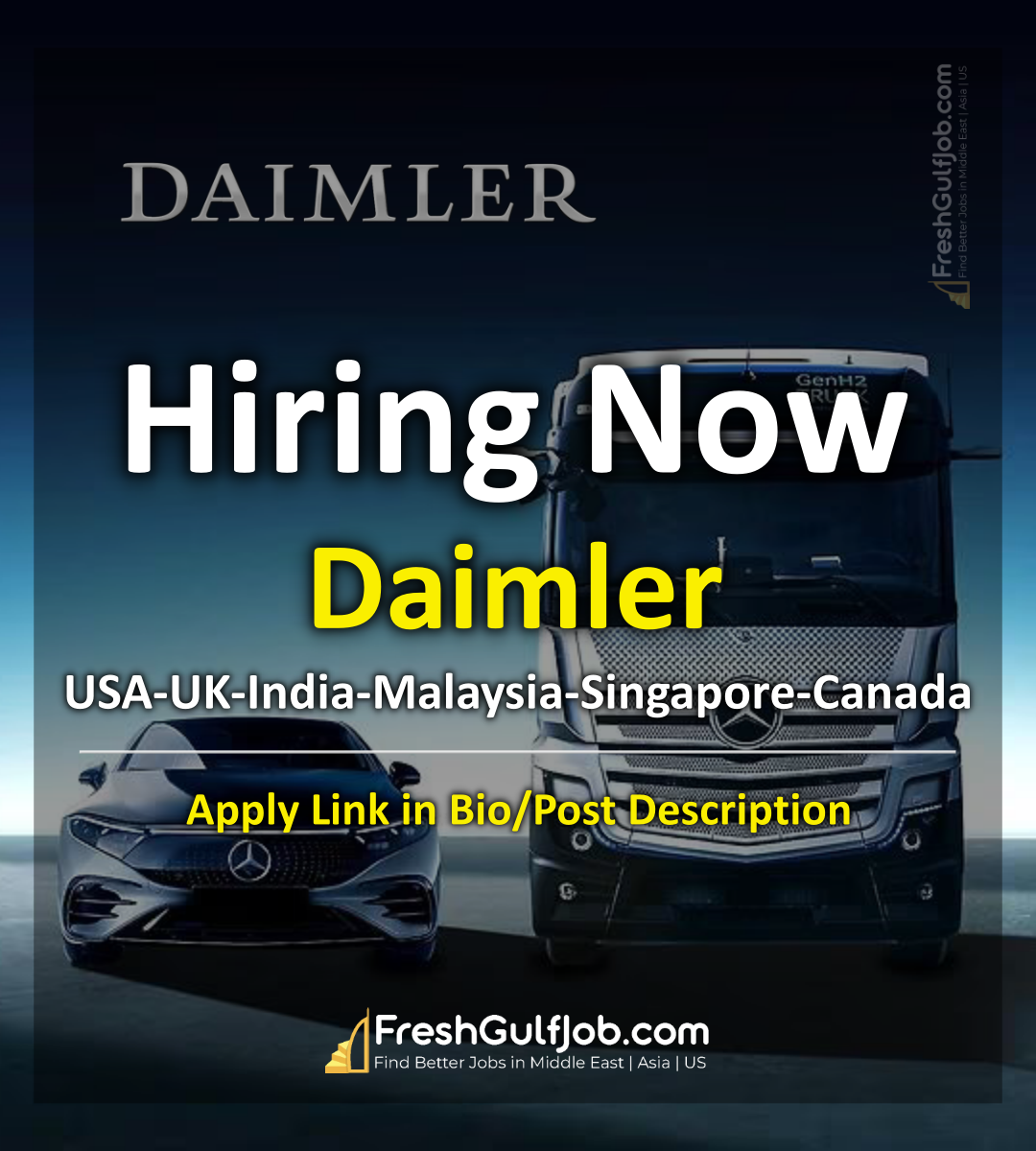 Daimler Jobs UAE-USA-UK-Canada 2024
