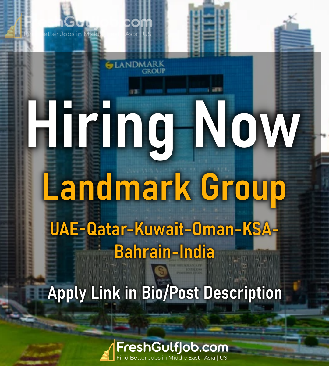 Landmark Group Jobs UAE-Qatar-Kuwait-Oman-KSA-Bahrain (2025)