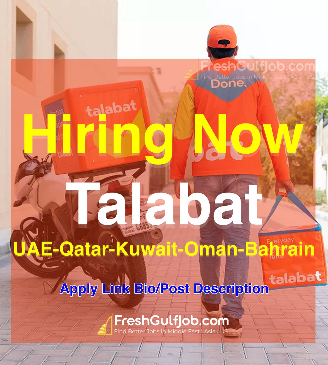 Talabat Careers Dubai UAE-Kuwait-Bahrain-Oman-Qatar | Talabat Driver ...