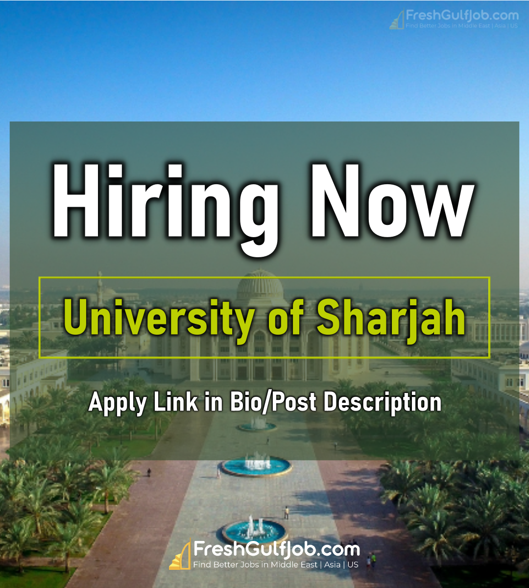 University of Sharjah Jobs UAE | Sharjah University Careers (2025)