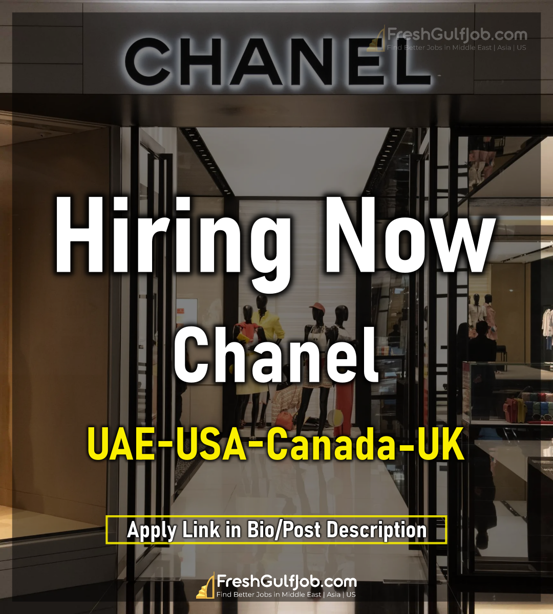 CHANEL Careers | CHANEL Jobs Dubai-UAE-USA-UK-Canada 2024