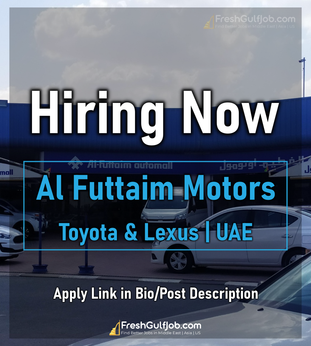 Al Futtaim Motors Jobs UAE | Toyota & Lexus Job Dubai-Abu Dhabi-Sharjah