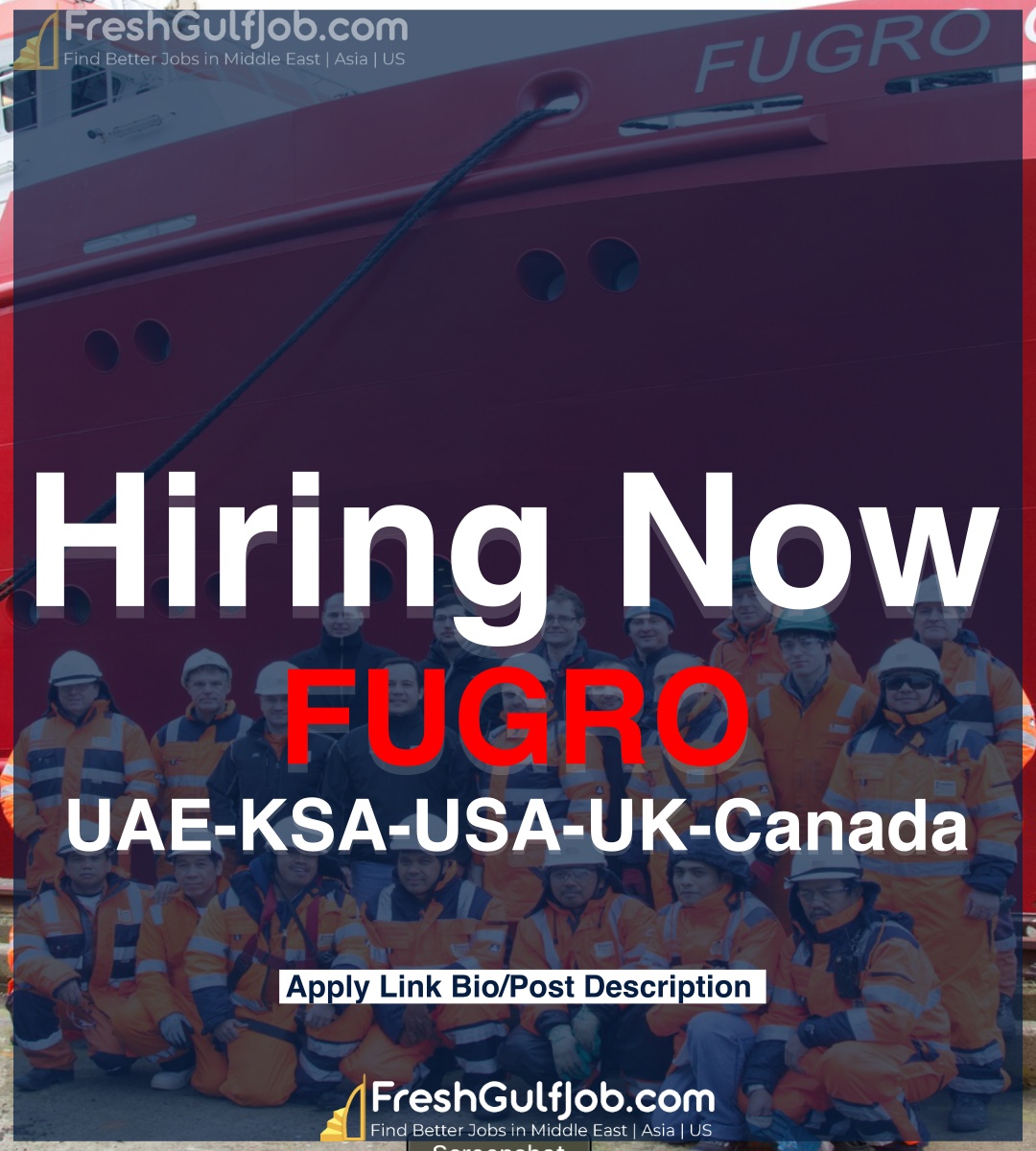 FUGRO Careers UAE-KSA-USA-UK-Canada | 100 Jobs