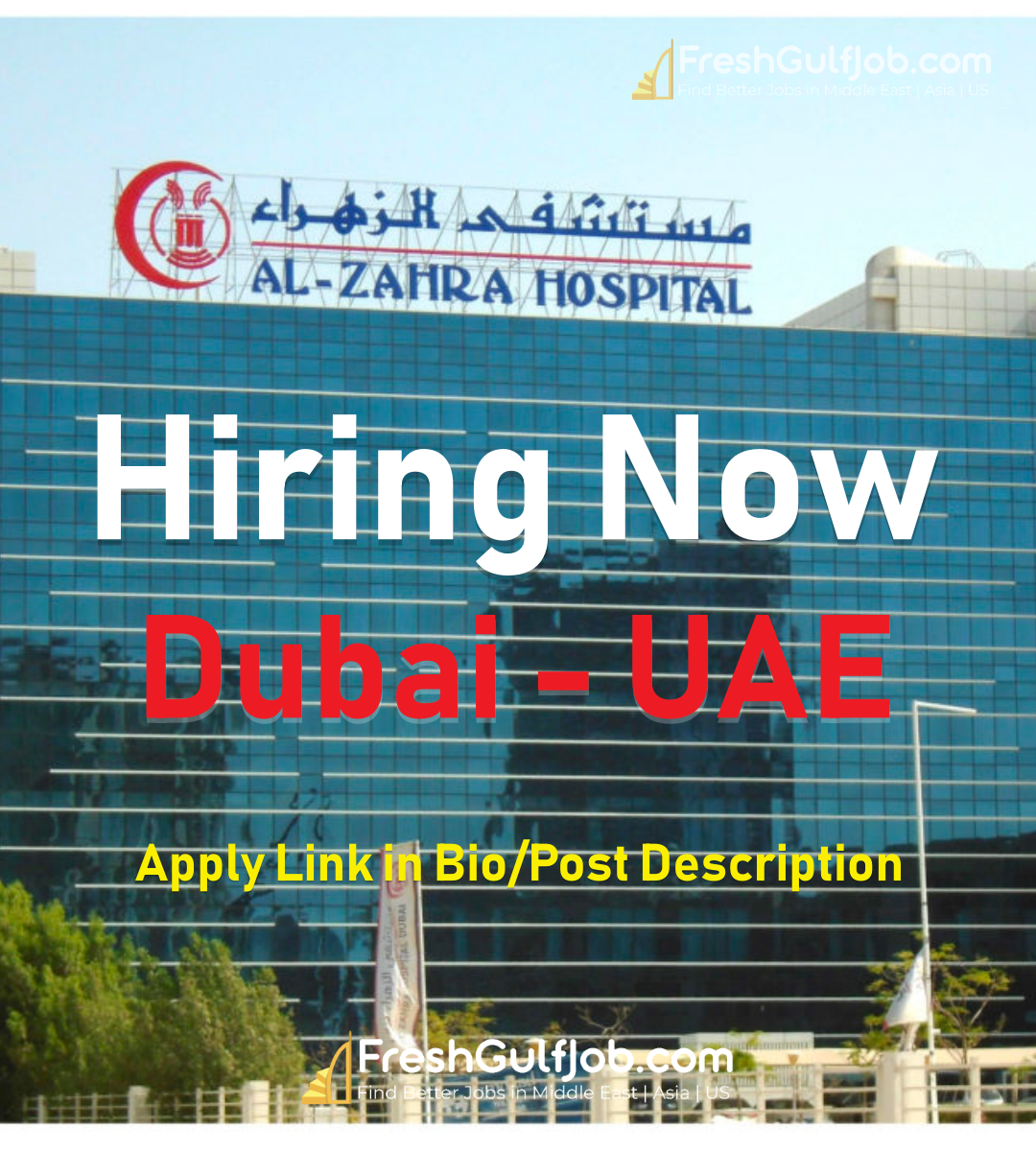 Al Zahra Hospital Dubai Careers UAE 2024